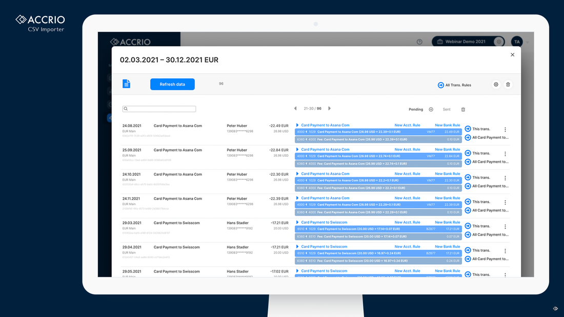Accrio · CSV Importer | bexio Marketplace